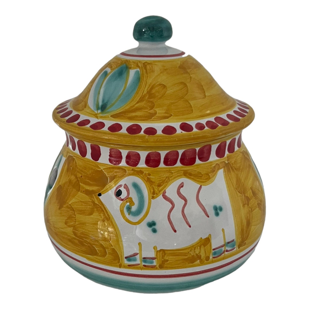 Italian Ceramic Garlic Keeper Made in Italy Garlic Onion Storage Goat ...