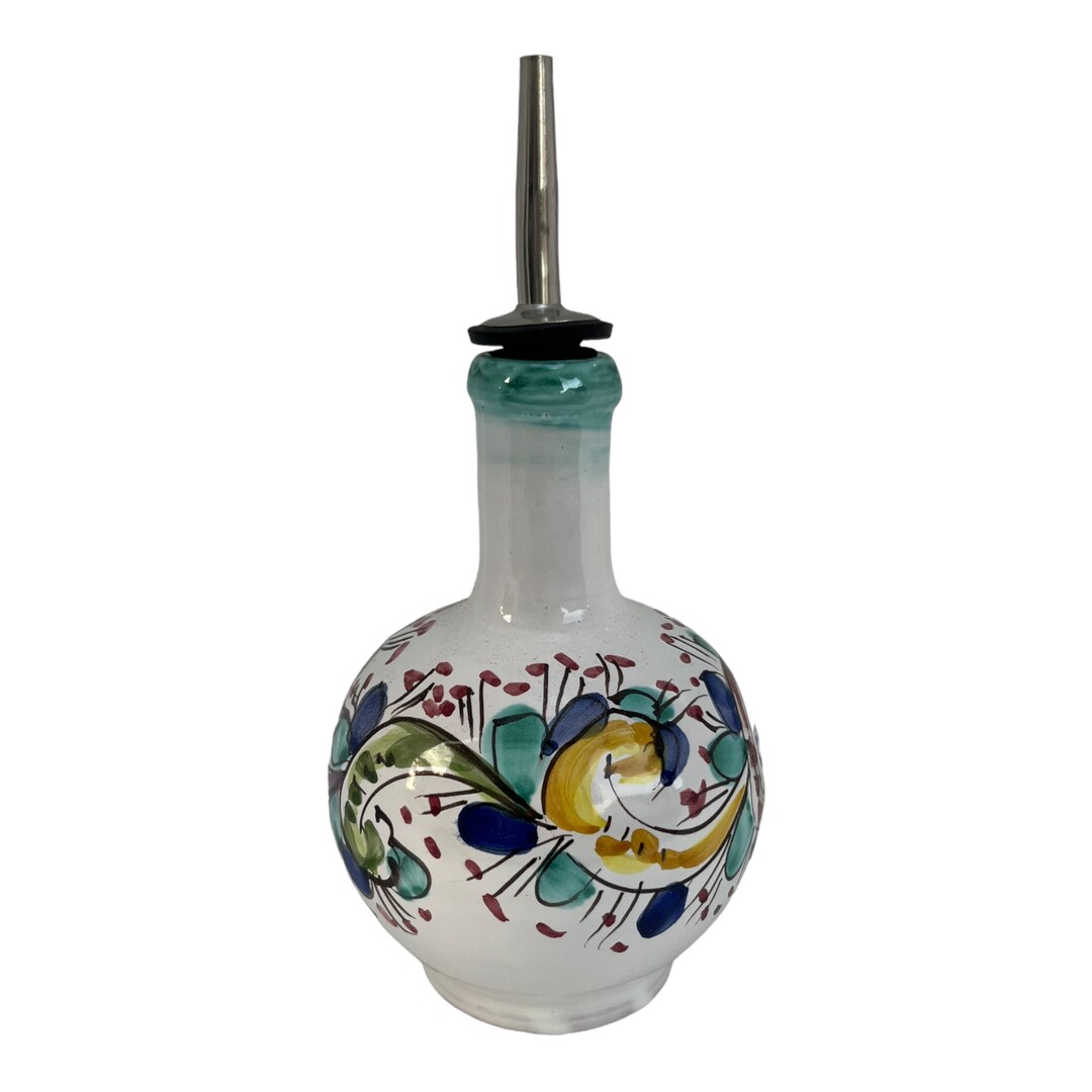 Ceramic Oil Bottle | Italian Pottery | Ceramic Oil Holder | Kitchenware ...