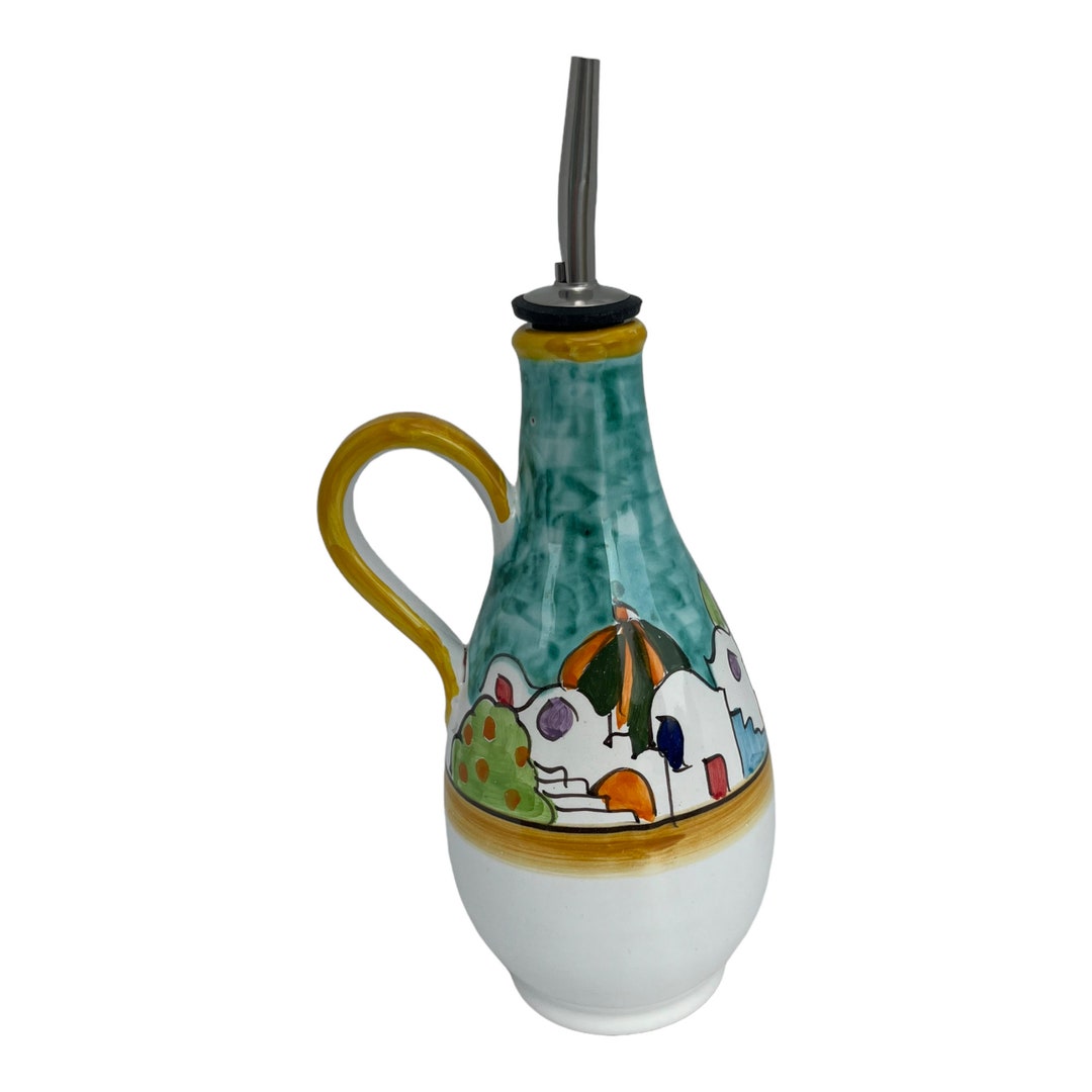 Ceramic Oil Bottle | Italian Pottery | Ceramic Oil Holder | Kitchenware ...