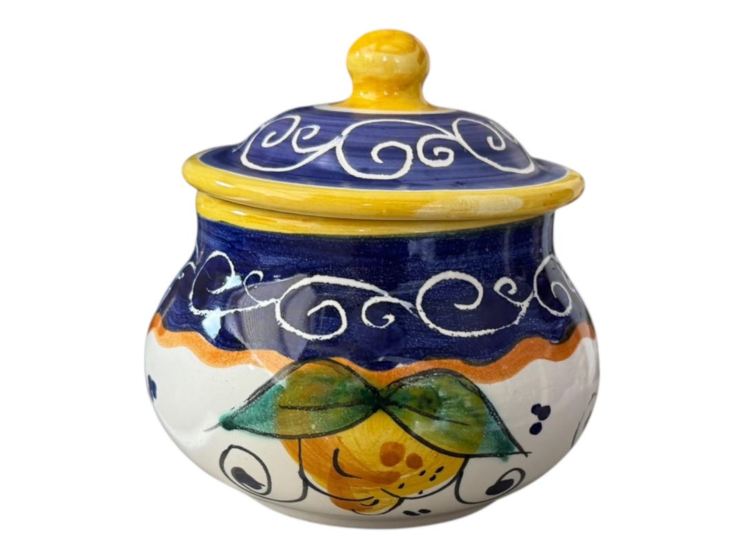 Italian Ceramic Garlic Keeper | Made in Italy | Garlic Storage | Lemon ...