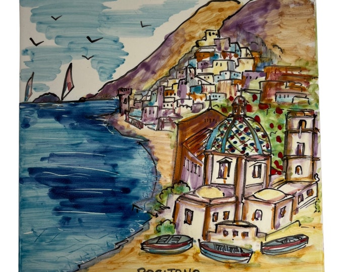 Positano Landscape Tile | Italian Wall Tiles | Hand Painted Italian ...