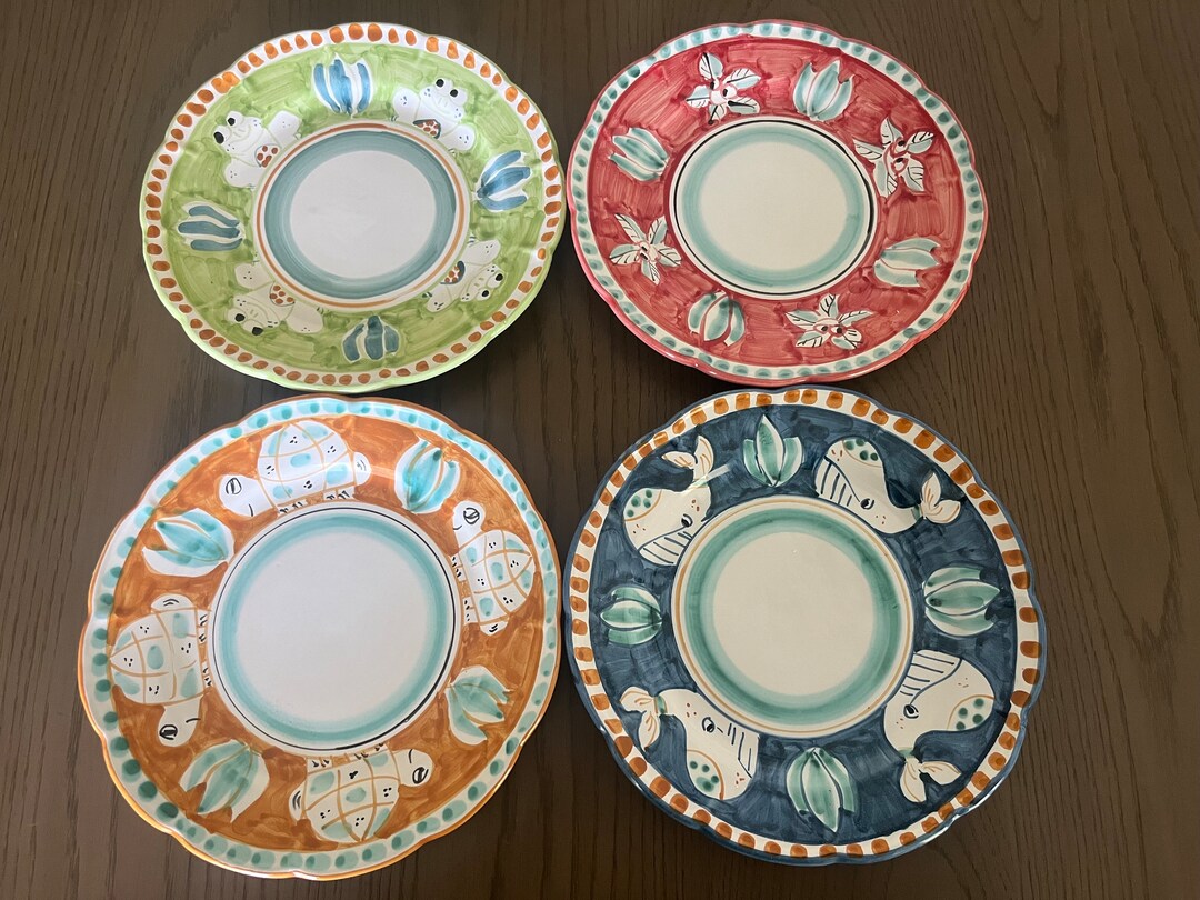 Ceramic Plates Set of 4 Italian Tableware Dinnerware Set 10 Dinner ...