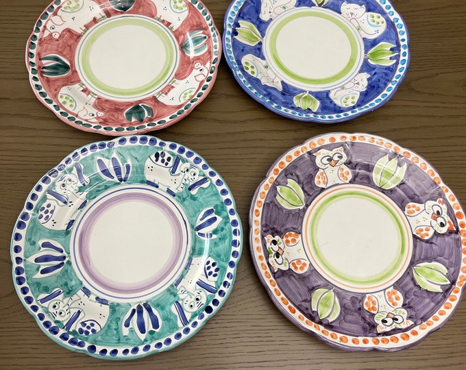 Ceramic Plates Set of 4 Italian Tableware Dinnerware Set 10 Dinner ...