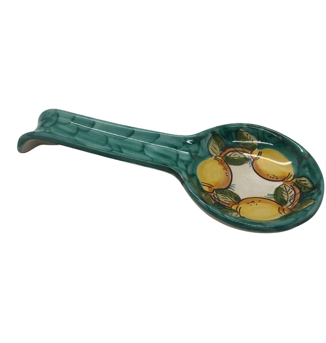 Italian Ceramic Spoon Rest Decorated Lemon Made in Italy - Etsy