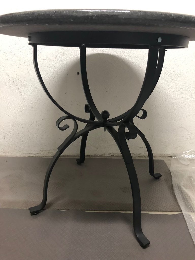 Italian Volcanic Outdoor Table With Iron Base Lemon Decorated - Etsy