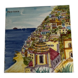 Positano Landscape Tile Italian Wall Tiles Hand Painted Italian Mural ...