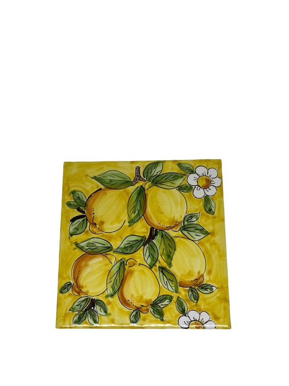Lemon Ceramic Tile Hand Painted Italian Wall Tiles Wall - Etsy