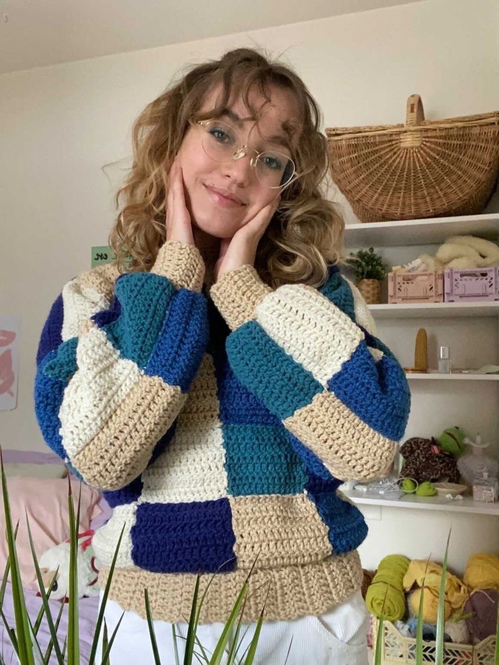 PATTERN Patchwork Sweater Crochet - Etsy