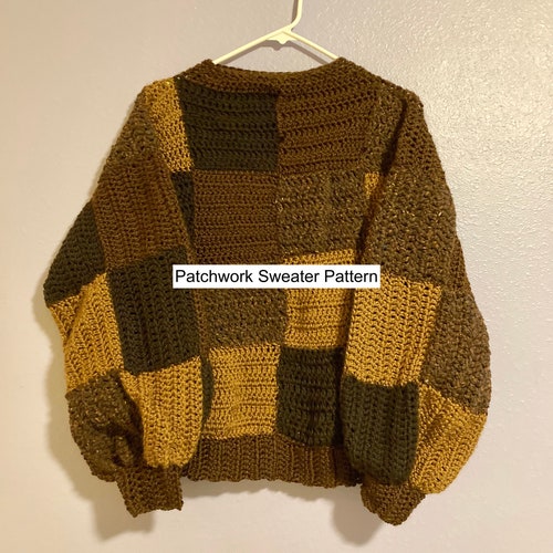 PATTERN Patchwork Sweater Crochet - Etsy
