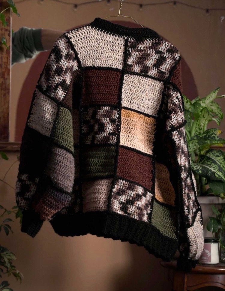 PATTERN Patchwork Sweater Crochet | Etsy