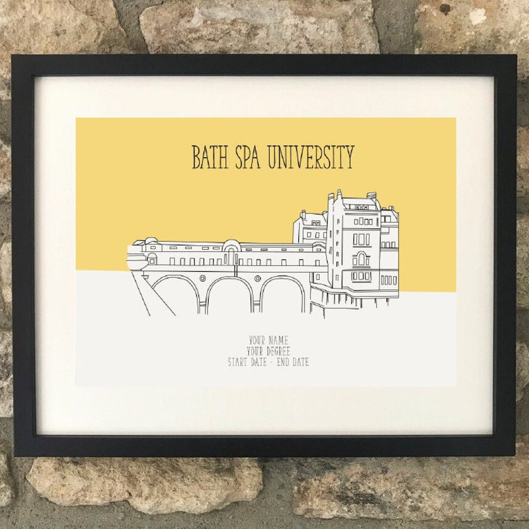 Customised Colour Bath Spa University Graduation Present Gift ...