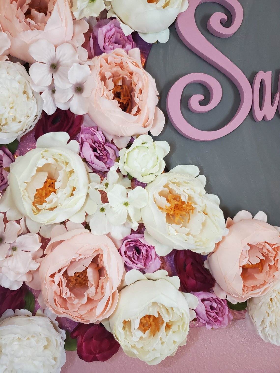 Personalized Flower Name Sign - Etsy