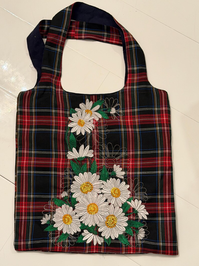 Daisy Tote Bag, Daisy Reusable Market Bag, Floral Tote, Flower Power ...