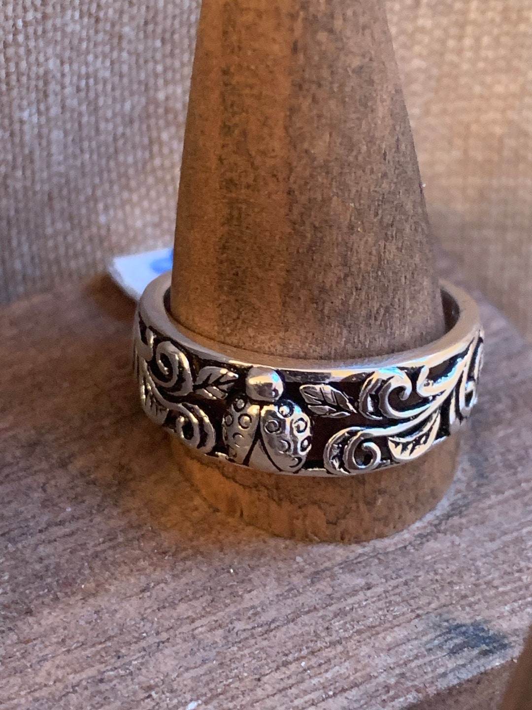 Ladybug Ring, Sterling Silver Ornate Lady Bug Ring With Leaves, Pretty ...