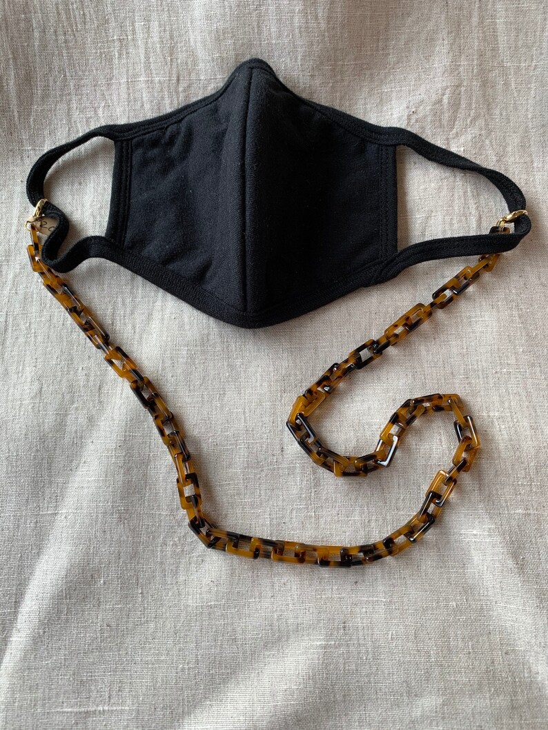 Tortoise Shell Design Mask Chain Lightweight Face Mask - Etsy