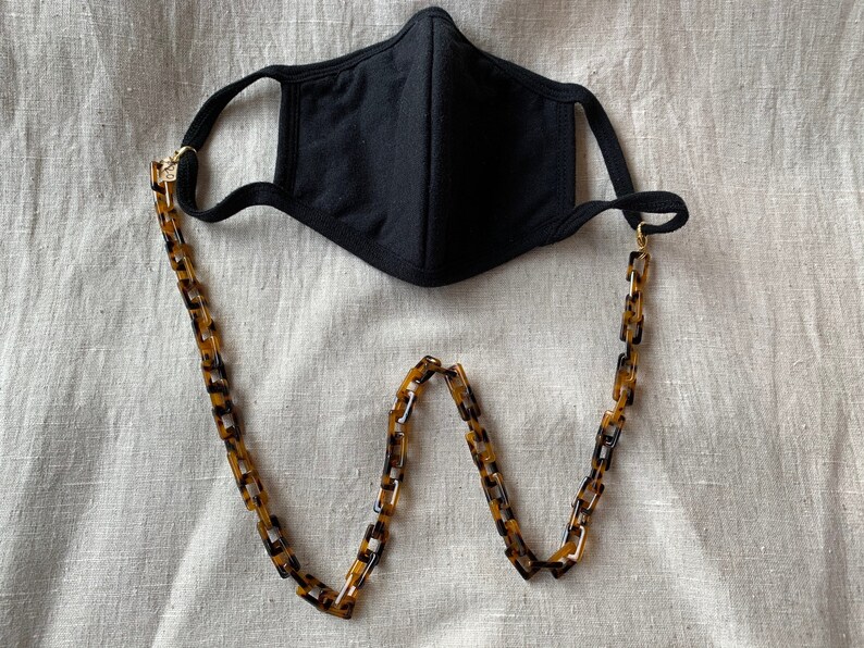 Tortoise Shell Design Mask Chain Lightweight Face Mask - Etsy