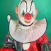 Vintage Pierrot Porcelain Clown Pillow Swing With Heart Satin Metallic ...
