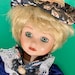 Vintage Anco Porcelain 16" Doll 1999 "elizabeth" Navy Blue Felt Lace ...