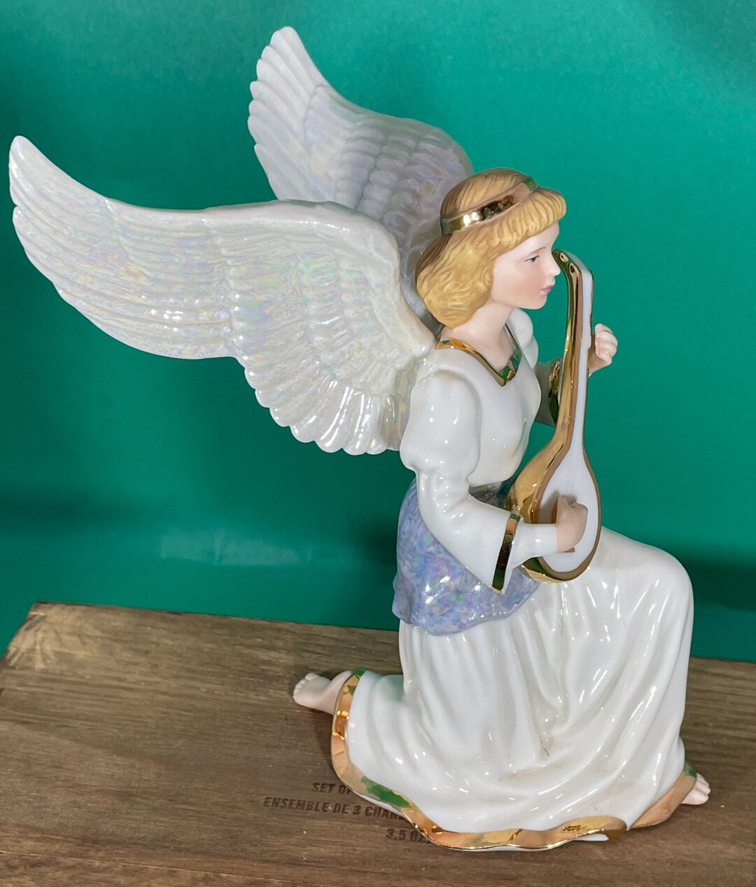 Lenox the Angels Serenade 6” Angel Vintage Figurine With Mandolin 24K ...