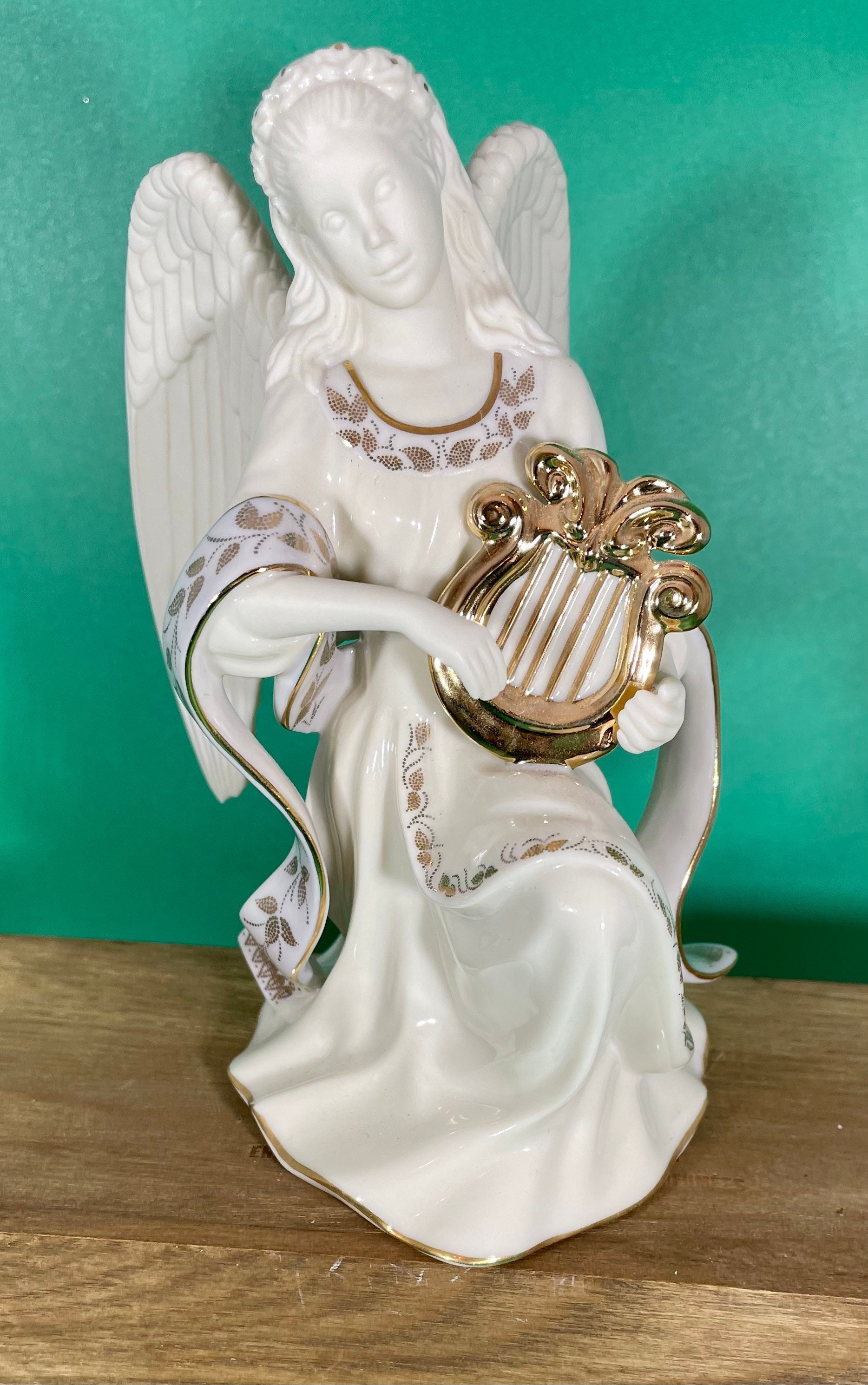 Lenox Baroque Angel Collection With Harp Collectible Vintage Figurine ...