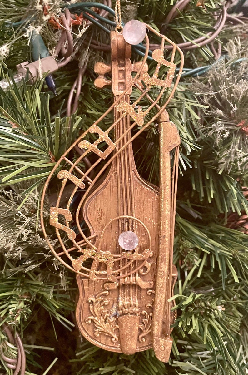 Music Ornaments Vintage CHOOSE Style Harp Violin Cello Fiddle Holiday ...