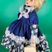 Vintage Anco Porcelain 16" Doll 1999 "elizabeth" Navy Blue Felt Lace ...
