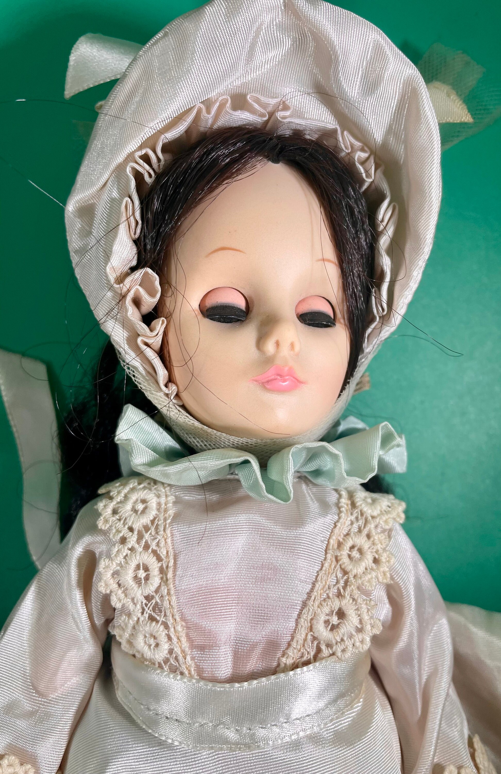 1975 Effanbee Doll Vintage Plastic Vinyl Head Sleepy Blue Eyes Beige ...