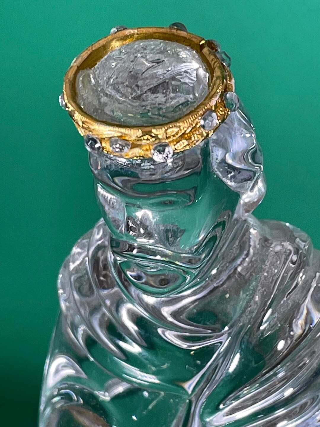 GORHAM Crystal Gold Nativity King Melchior Wise Men Figurine Germany ...