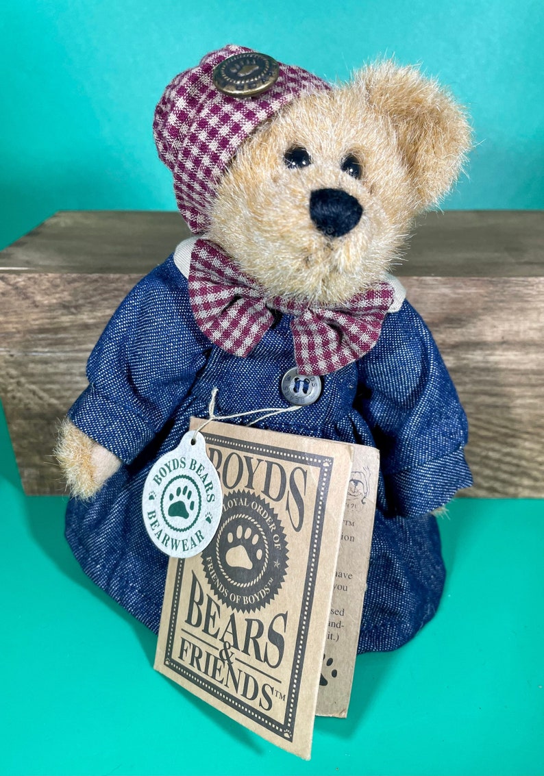 BOYDS BEARS Collection Vintage Stuffed Bear J.B. Bean Series Denim ...