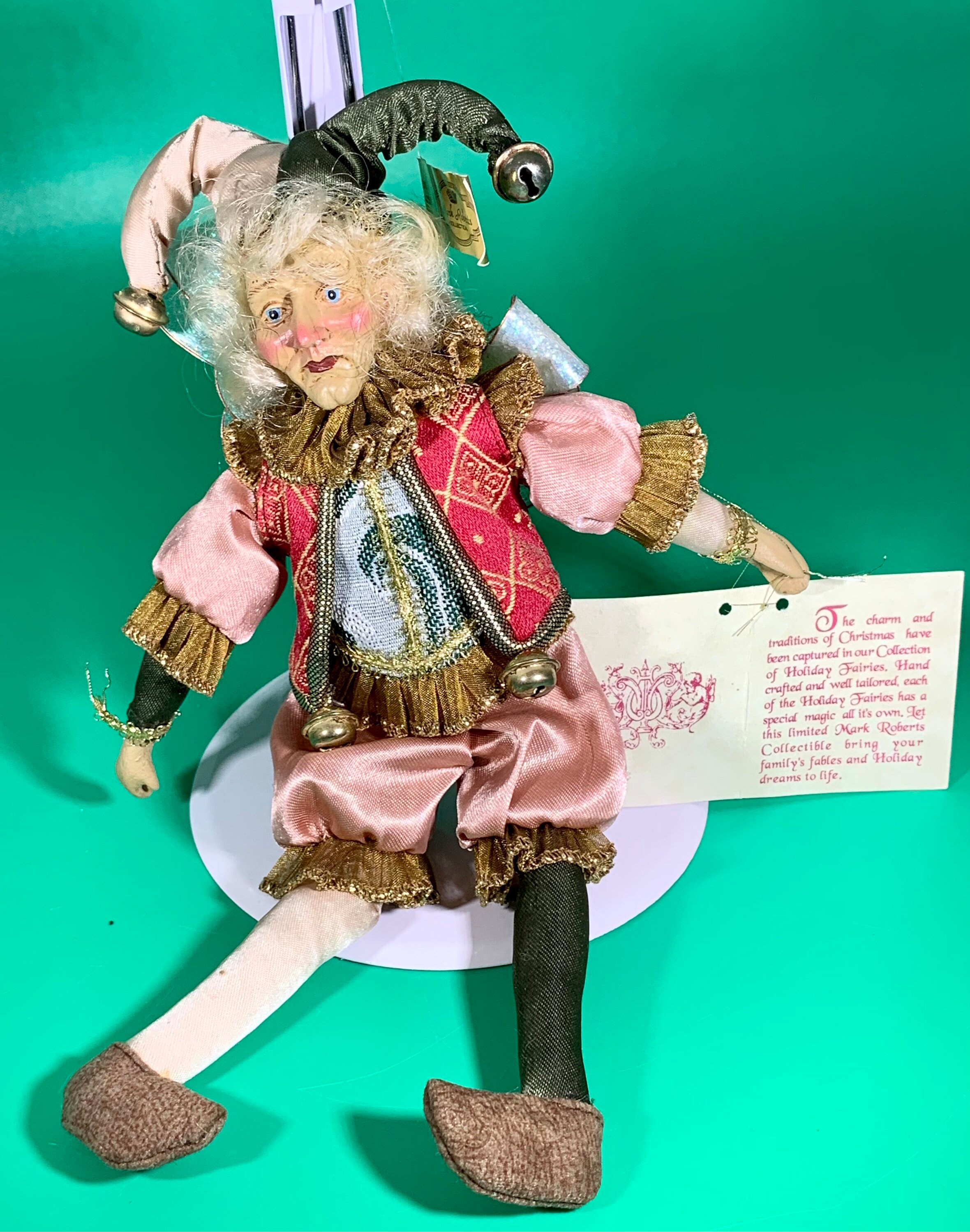 Vintage MARK ROBERTS Fairies Jester Ornament Christmas Collectibles ...