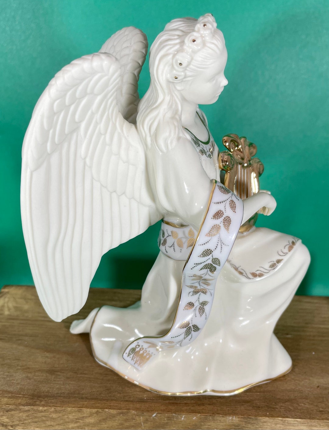 Lenox Baroque Angel Collection With Harp Collectible Vintage Figurine ...