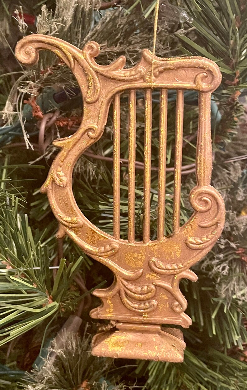 Music Ornaments Vintage CHOOSE Style Harp Violin Cello Fiddle Holiday ...