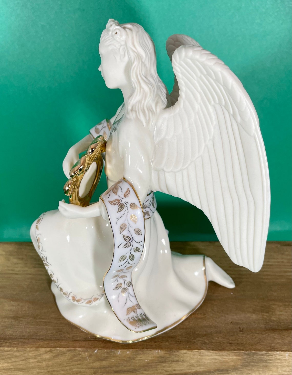 Lenox Baroque Angel Collection With Harp Collectible Vintage Figurine ...
