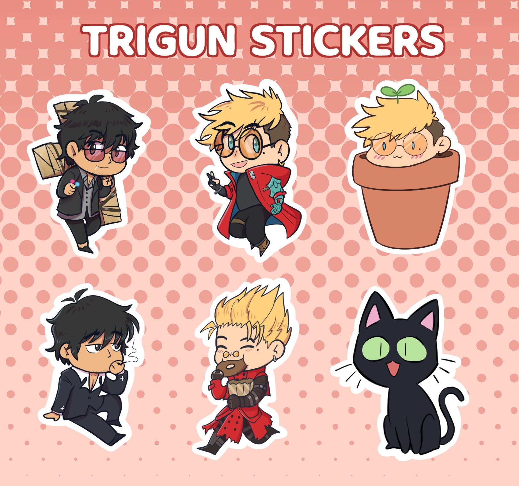 Trigun Matte Stickers - Etsy