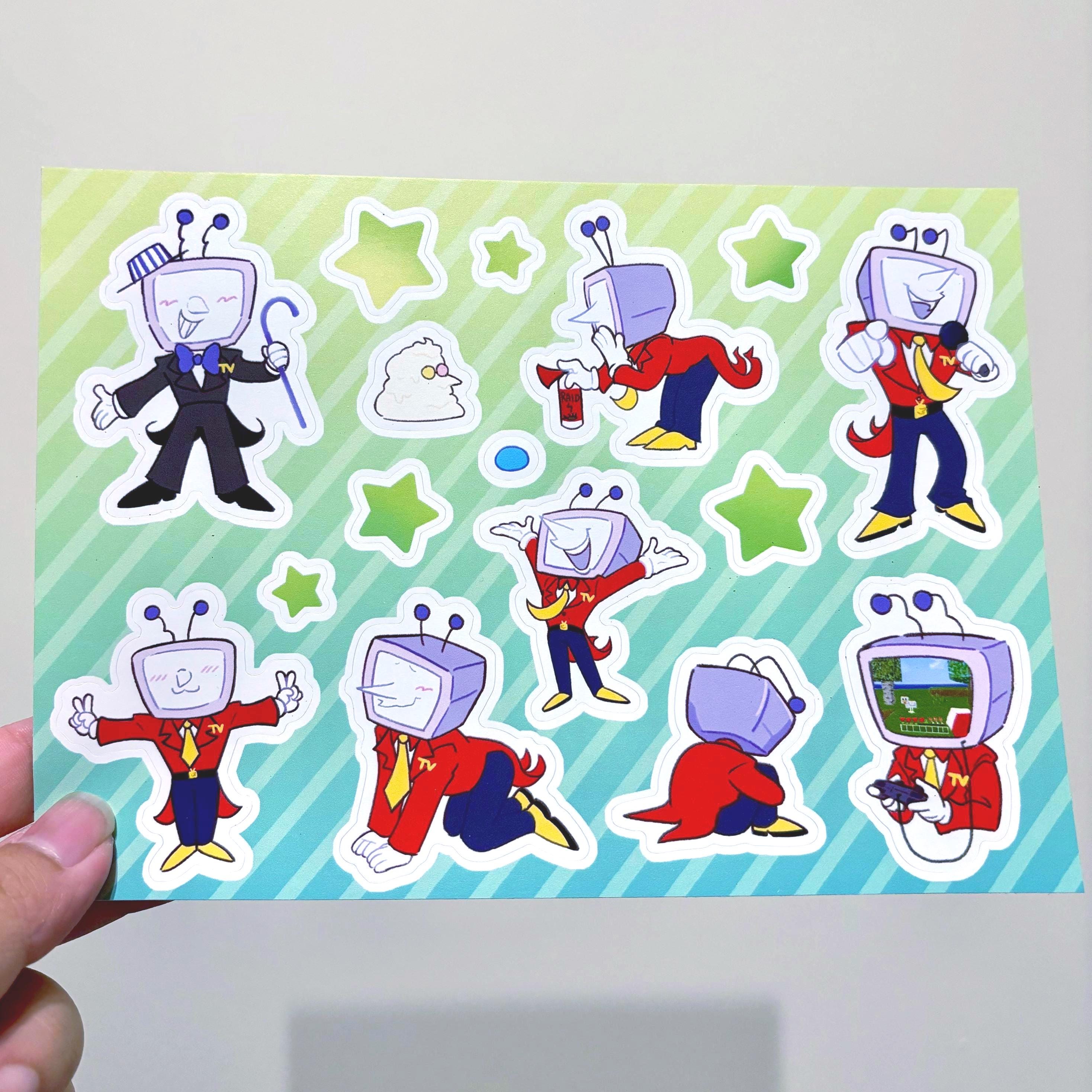 Deltarune Tenna Vinyl Sticker Sheet - Etsy