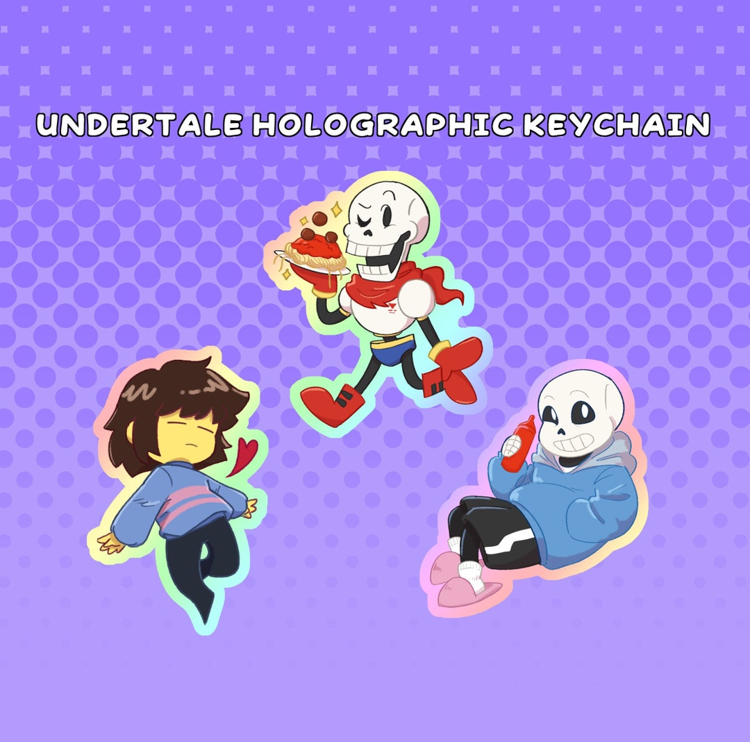 Undertale 2.5" Holographic Keychain - Etsy