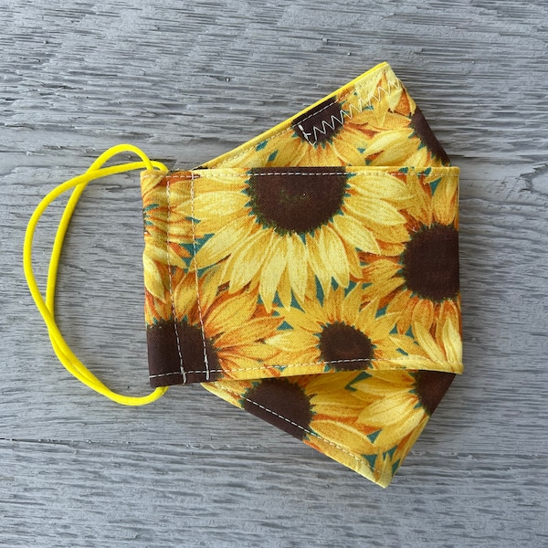 Sunflower Face Mask - Etsy