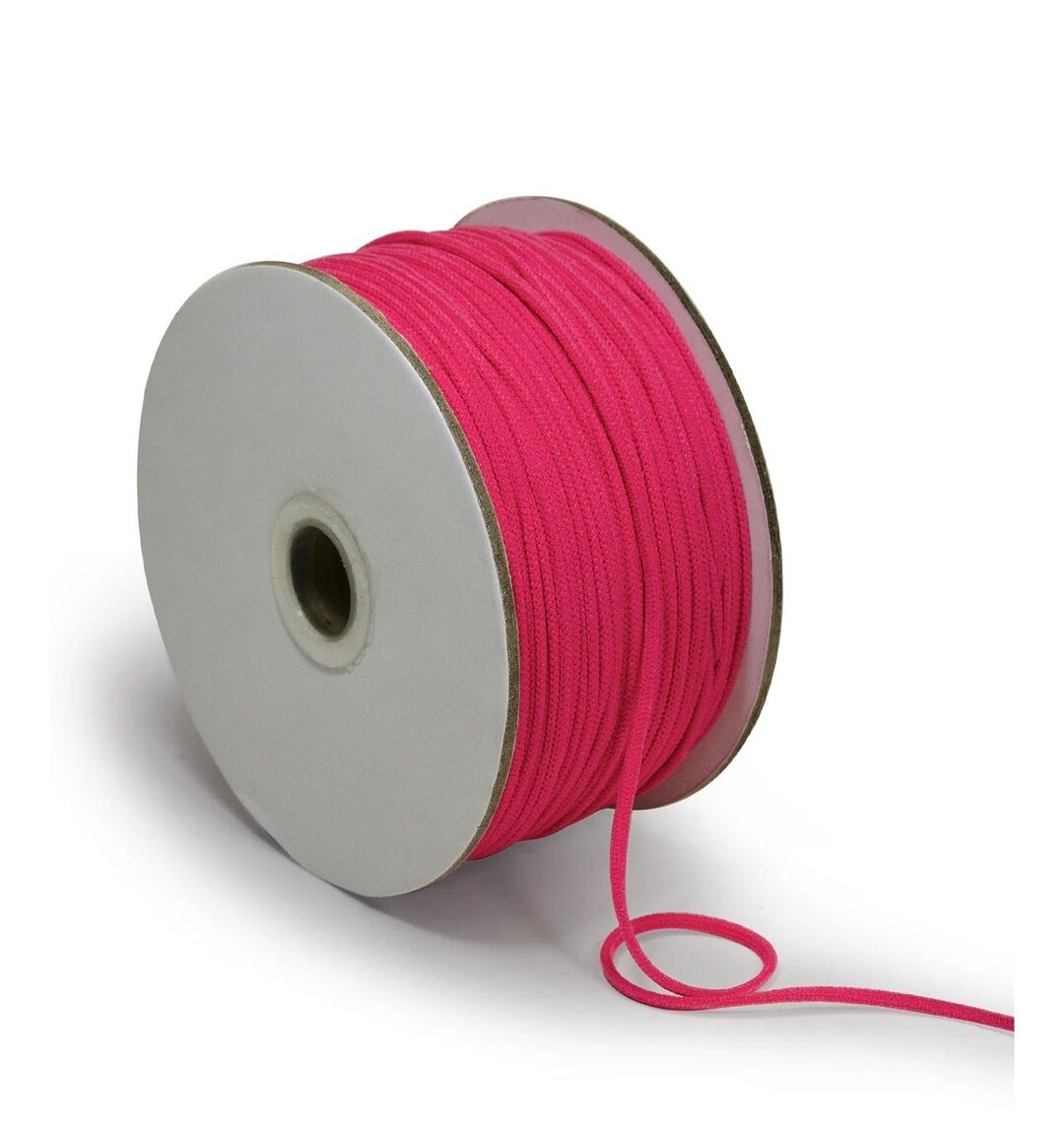 1/8" Soft Knit Elastic Cord - 100 Yard Spool - Fuchsia - New - Etsy