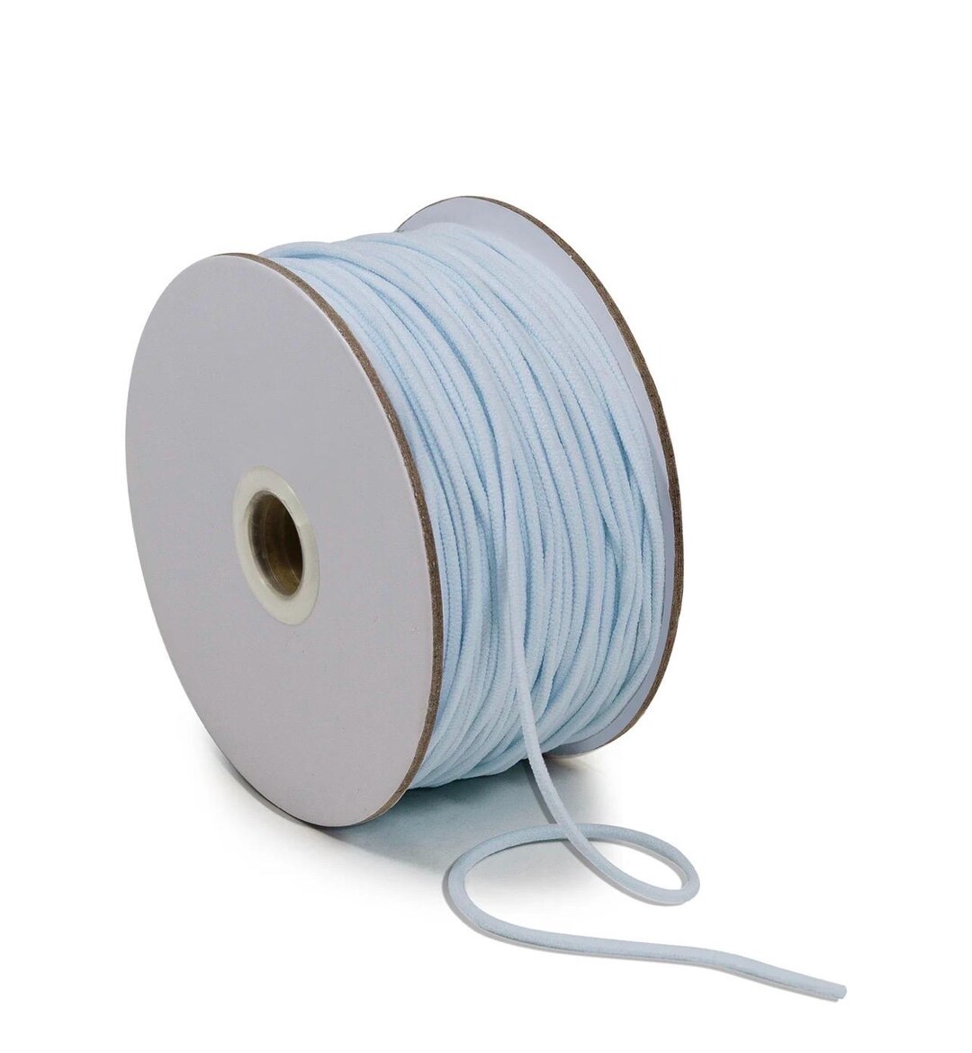 1/8" Soft Knit Elastic Cord - 100 Yard Spool - Baby Blue - New - Etsy