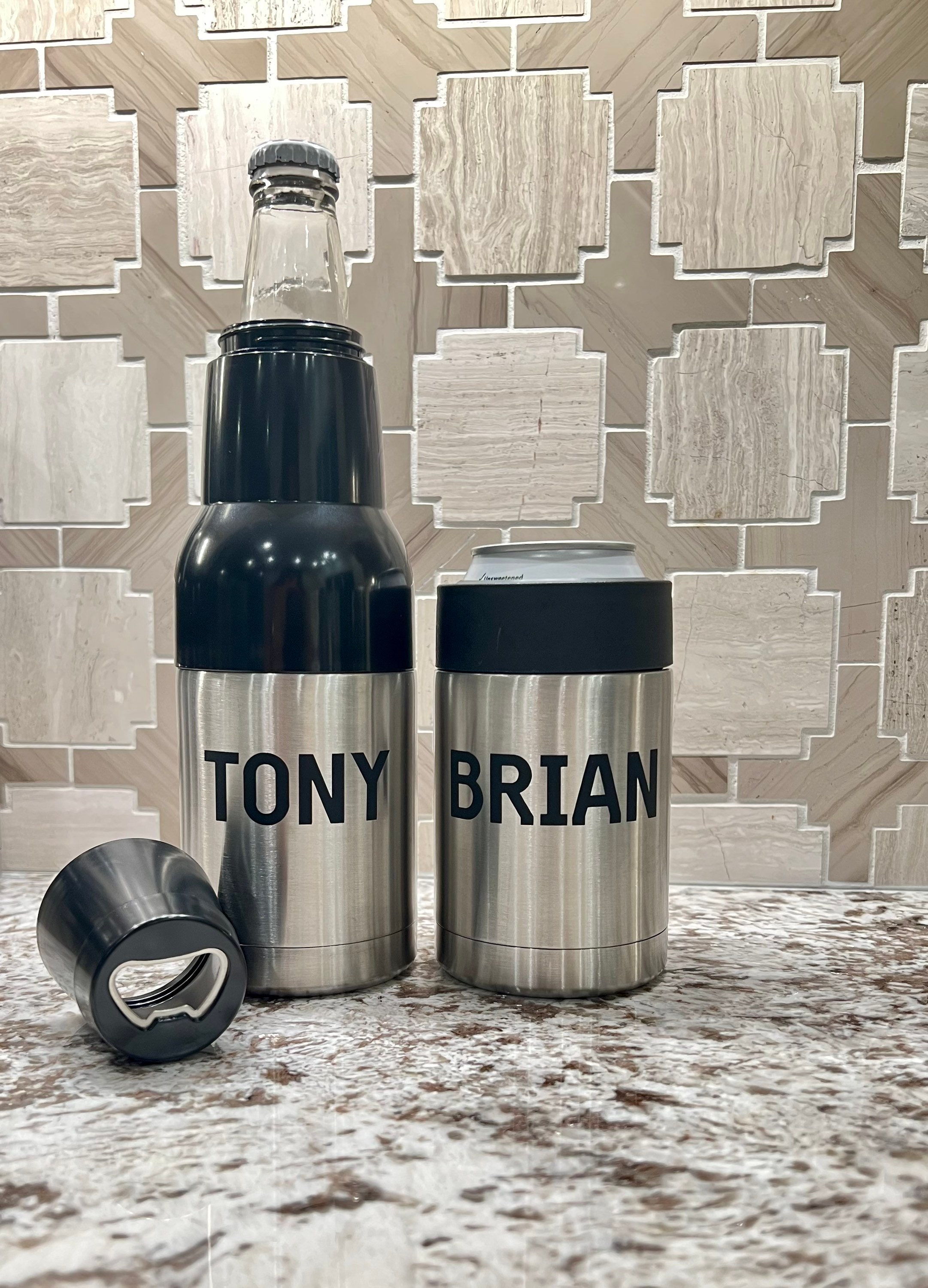 Personalized Beer Bottle Cooler, Custom Insulated Beer Holder ...