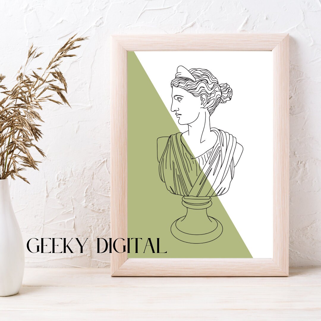 Artemis Greek Mythology Art Print Wall Decor Digital Download - Etsy