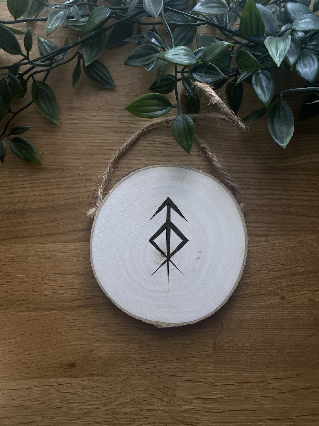 Home Protection Rune Hanging Wood Sign Viking Symbol Viking Ward Runic ...