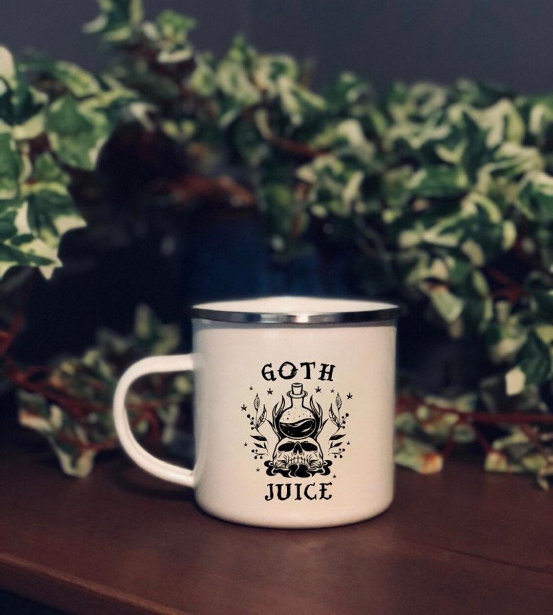 Goth Juice Enamel Mug / Cup. Coffee Tea Juice Gothic Camp Mug - Etsy