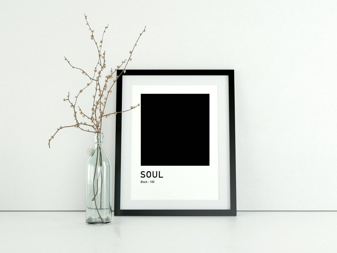 Black Soul Art Print Gothic Emo Pantone Palette Art - Etsy