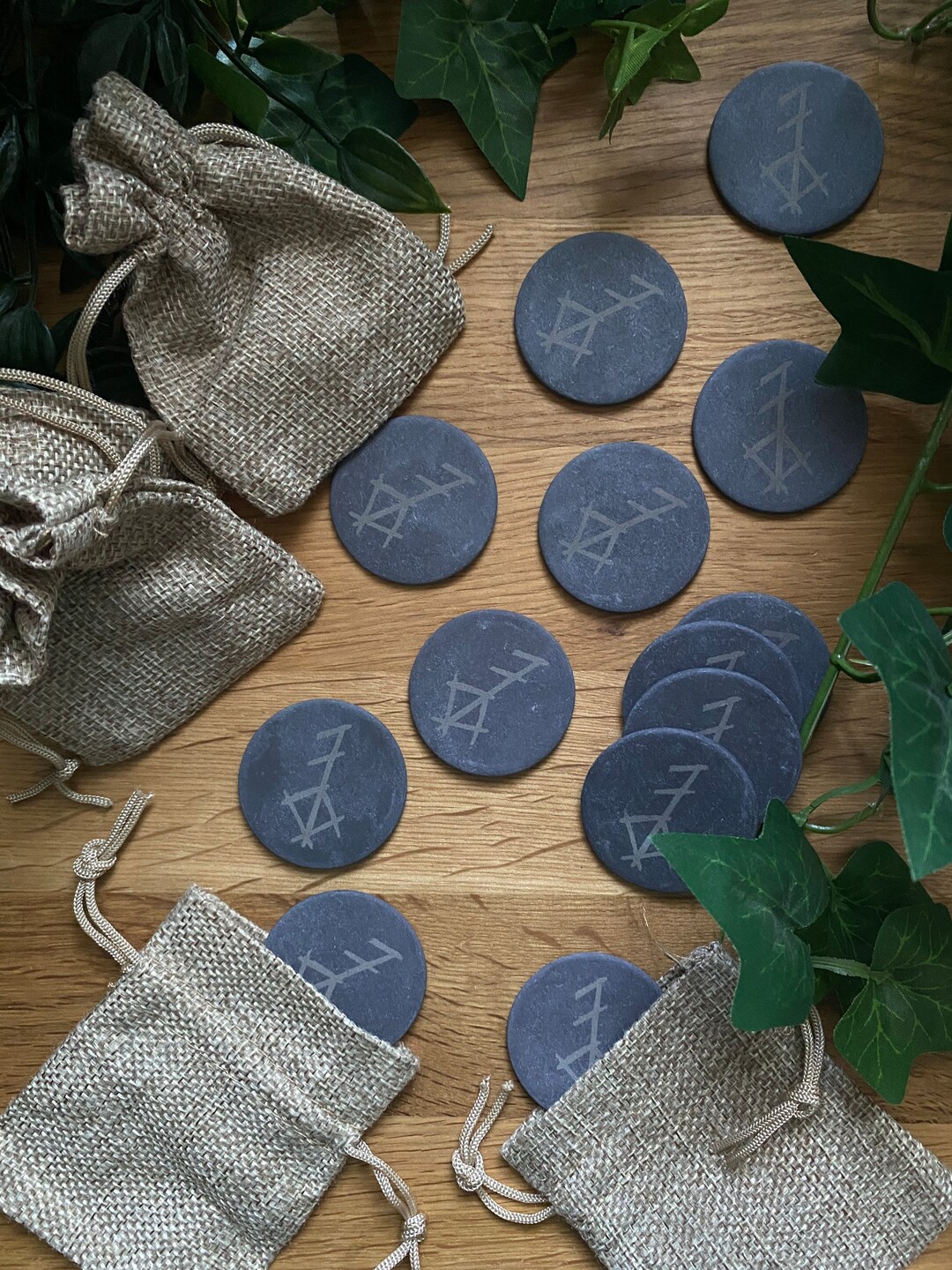 Viking Love Rune Slate Wedding Token Nordic Wedding Favours - Etsy