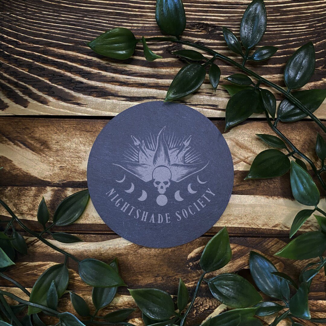 Wednesday Addams Inspired Nightshade Society Coasters Addams Family Tim ...