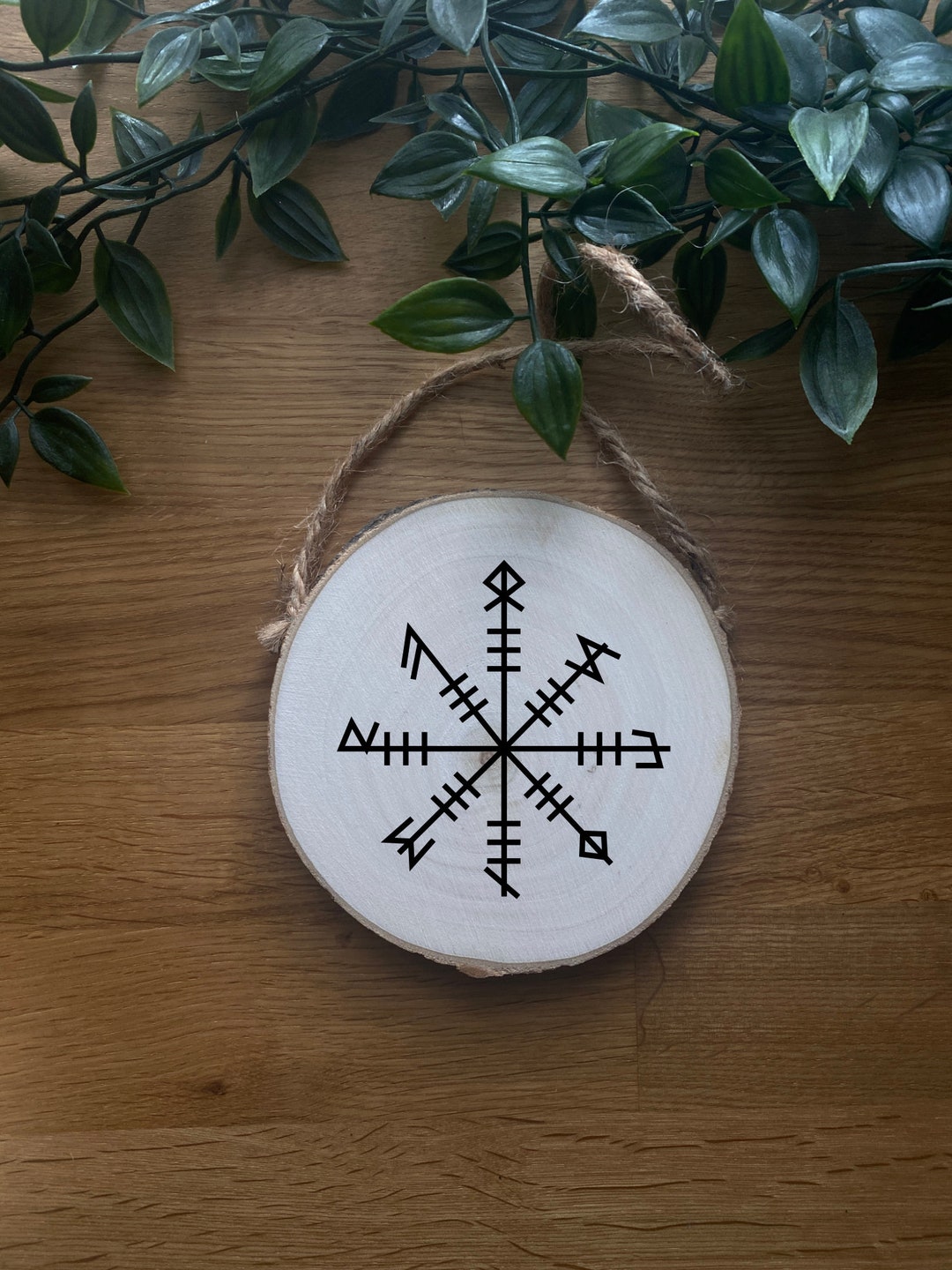 Viking Bind Rune Radial Stave Hanging Wood Sign Viking Symbol Viking ...