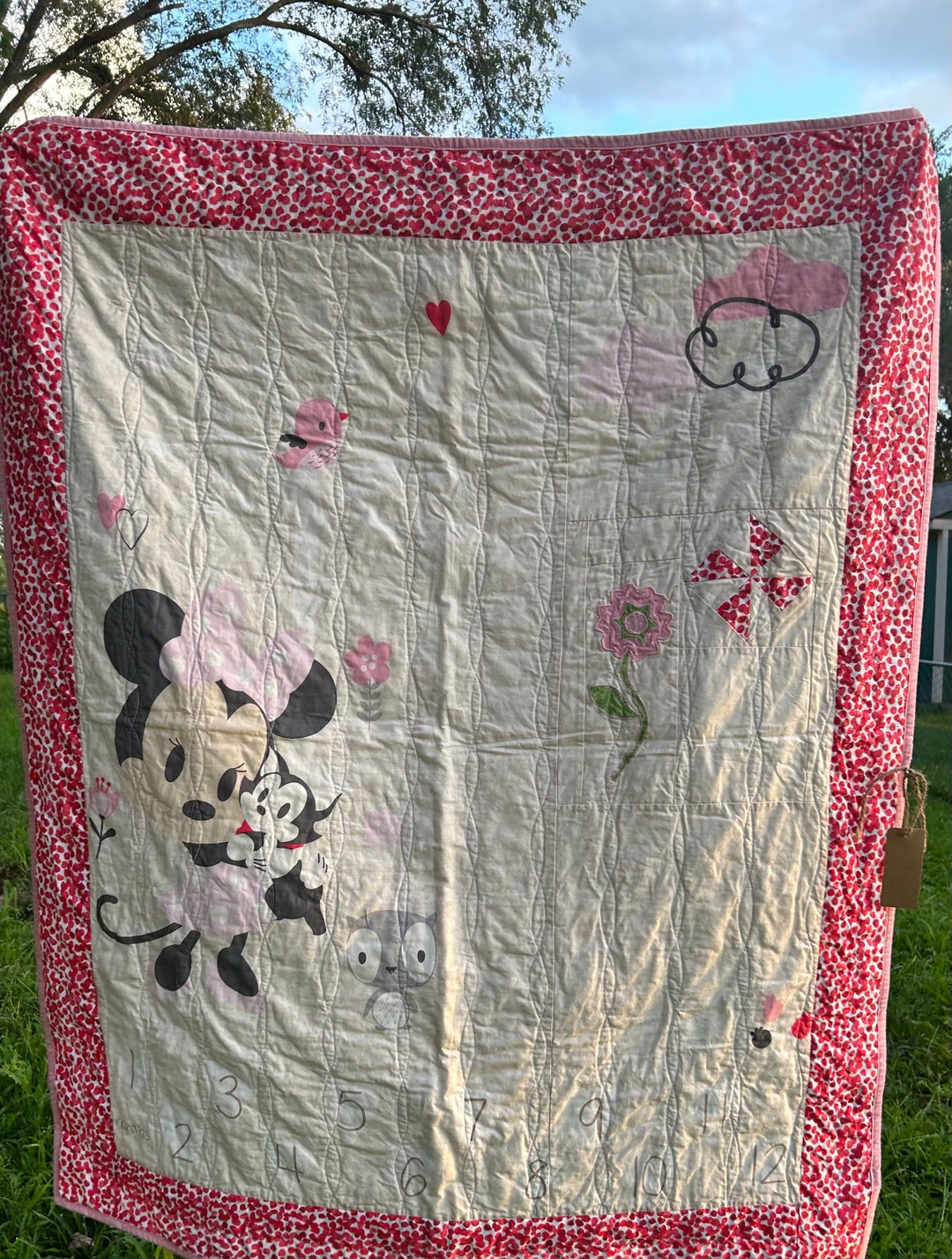 Minnie Mouse Baby Quilt - Etsy