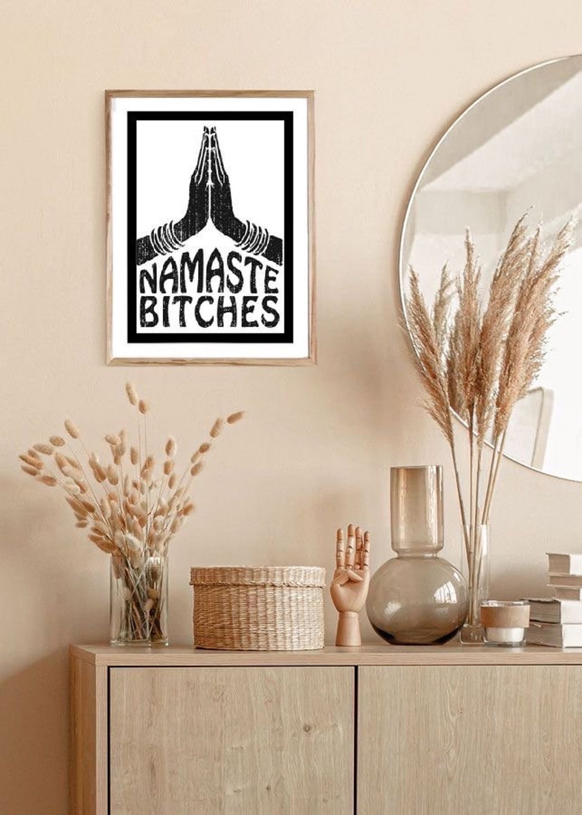 Namaste Wall Art, Yoga Art Print, Namaste Print, Yoga Teacher Gift ...