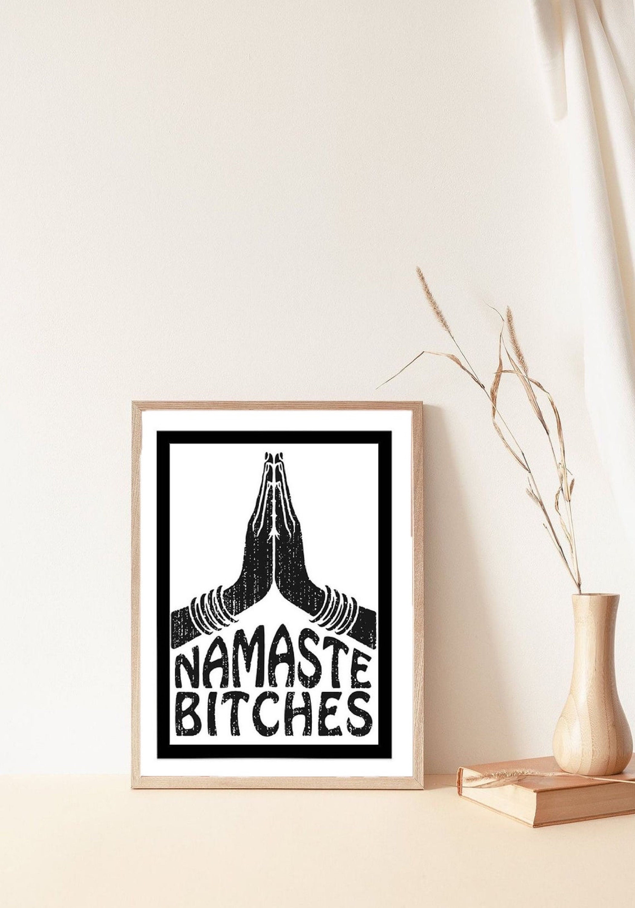 Namaste Wall Art Yoga Art Print Namaste Print Yoga Teacher | Etsy